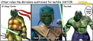 Other roles the Mirialans auditioned for before SWTOR | Swtor Life